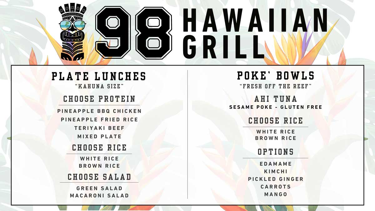 Menu - 98 Hawaiian Grill